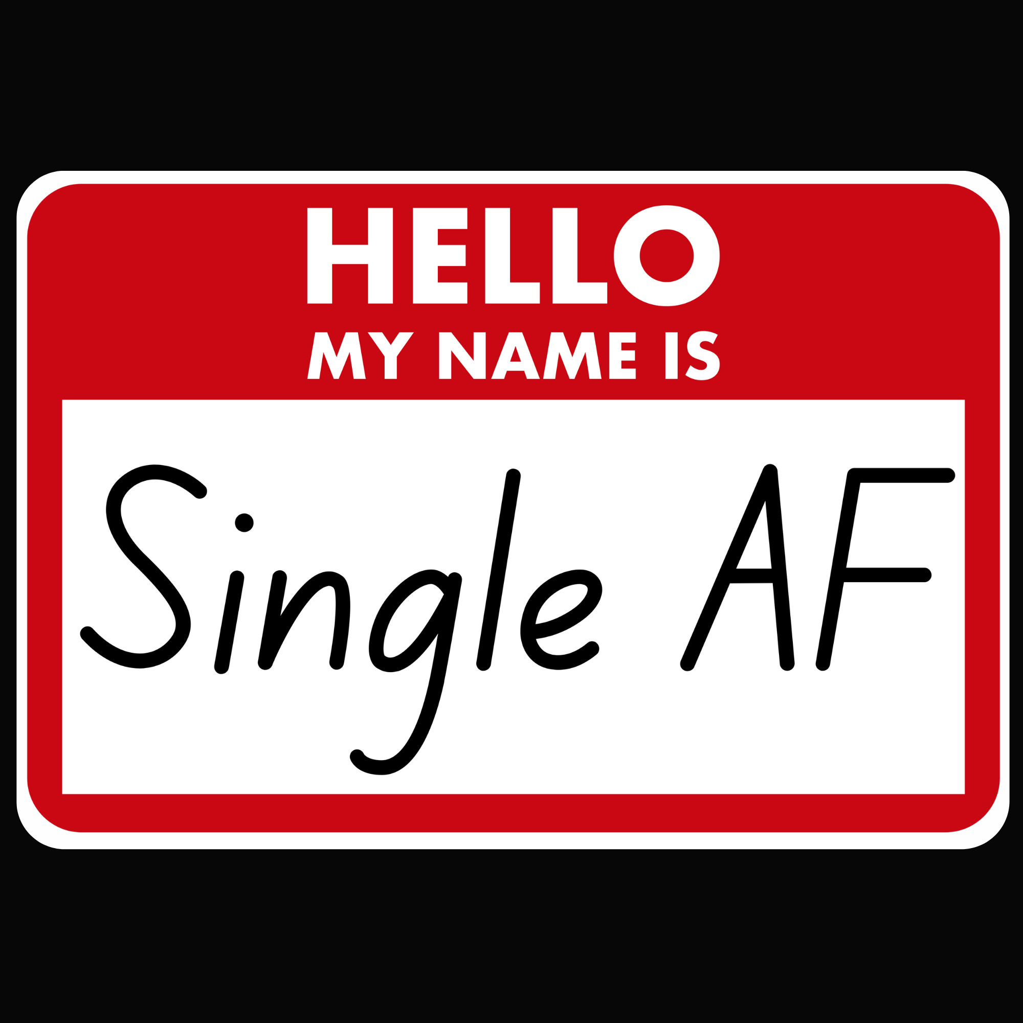 Single AF Name Tag Sticker – Fluid Arrow
